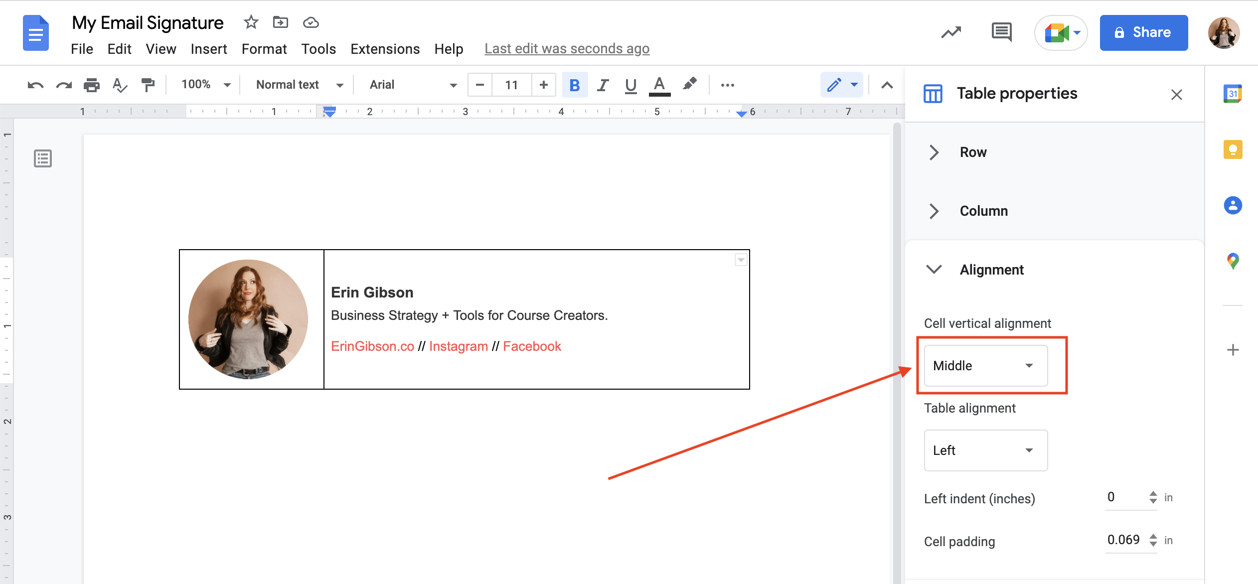 How To Create A Professional Email Signature In Gmail Erin Gibson